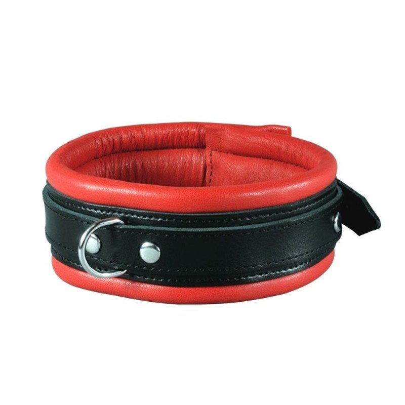 Køb Leather Collar 5 cm - Red - Disket lev.